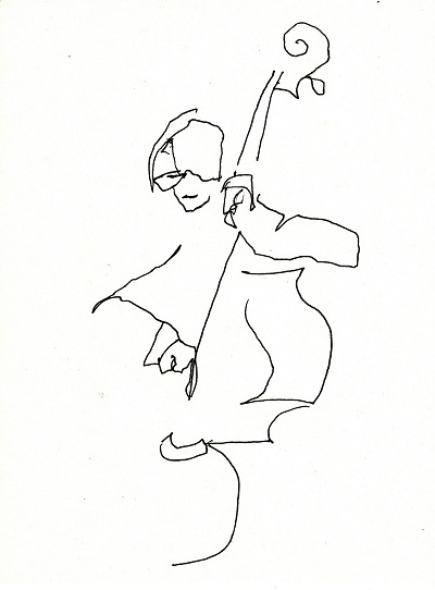 BASS drawings – JAZZ Drawings JAZZ Players von Martina Wald