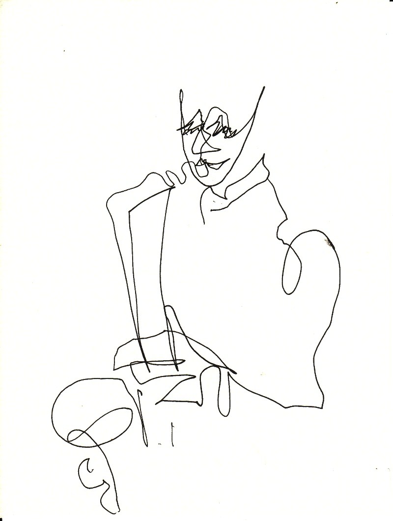 SAXOFON drawings – JAZZ Drawings JAZZ Players von Martina Wald