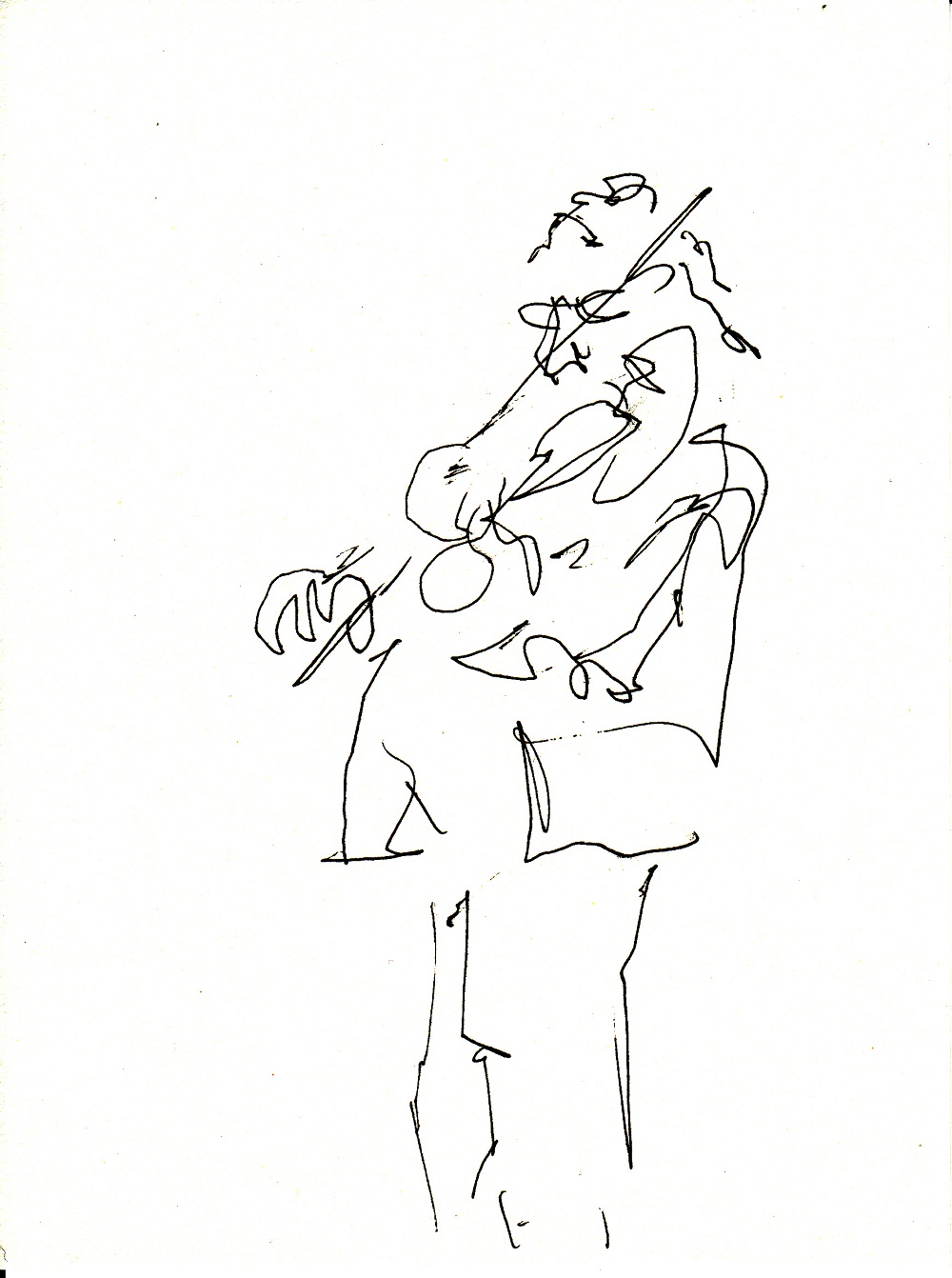 VIOLIN drawings – JAZZ Drawings JAZZ Players von Martina Wald