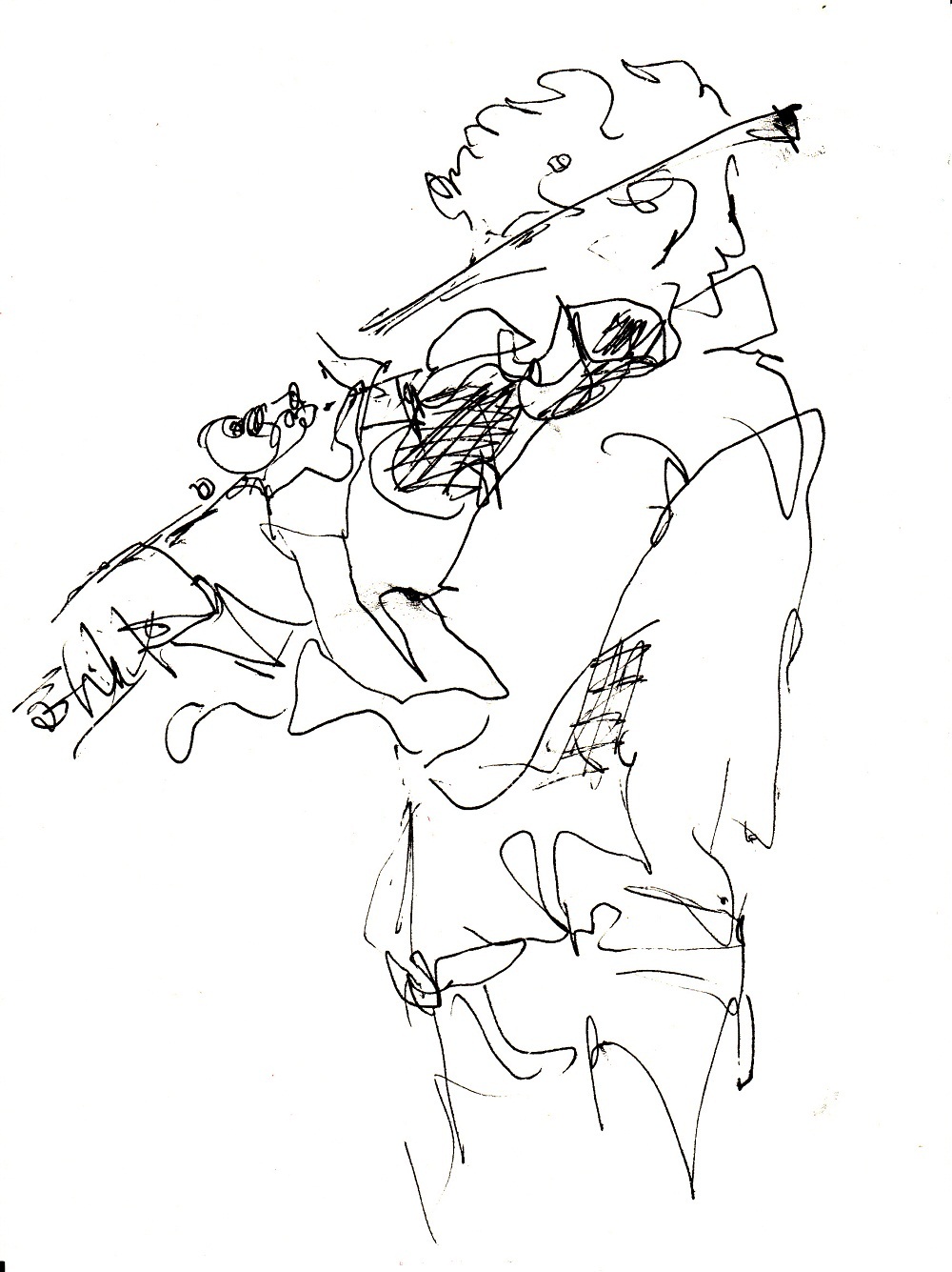 VIOLIN drawings – JAZZ Drawings JAZZ Players von Martina Wald