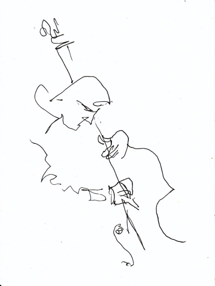 BASS drawings – JAZZ Drawings JAZZ Players von Martina Wald
