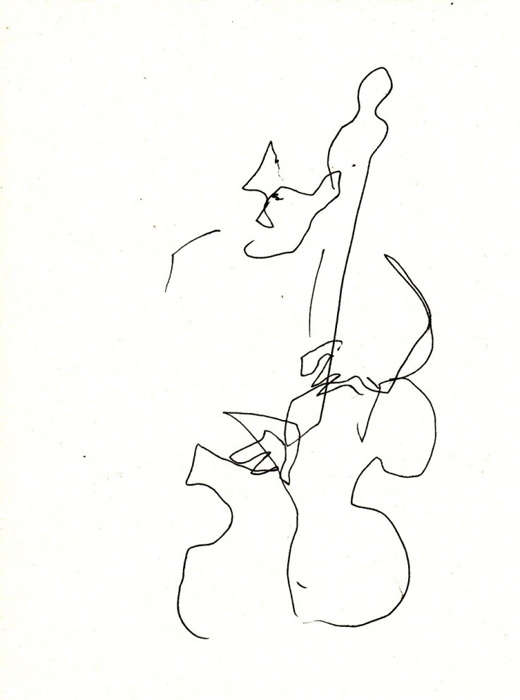 BASS drawings – JAZZ Drawings JAZZ Players von Martina Wald