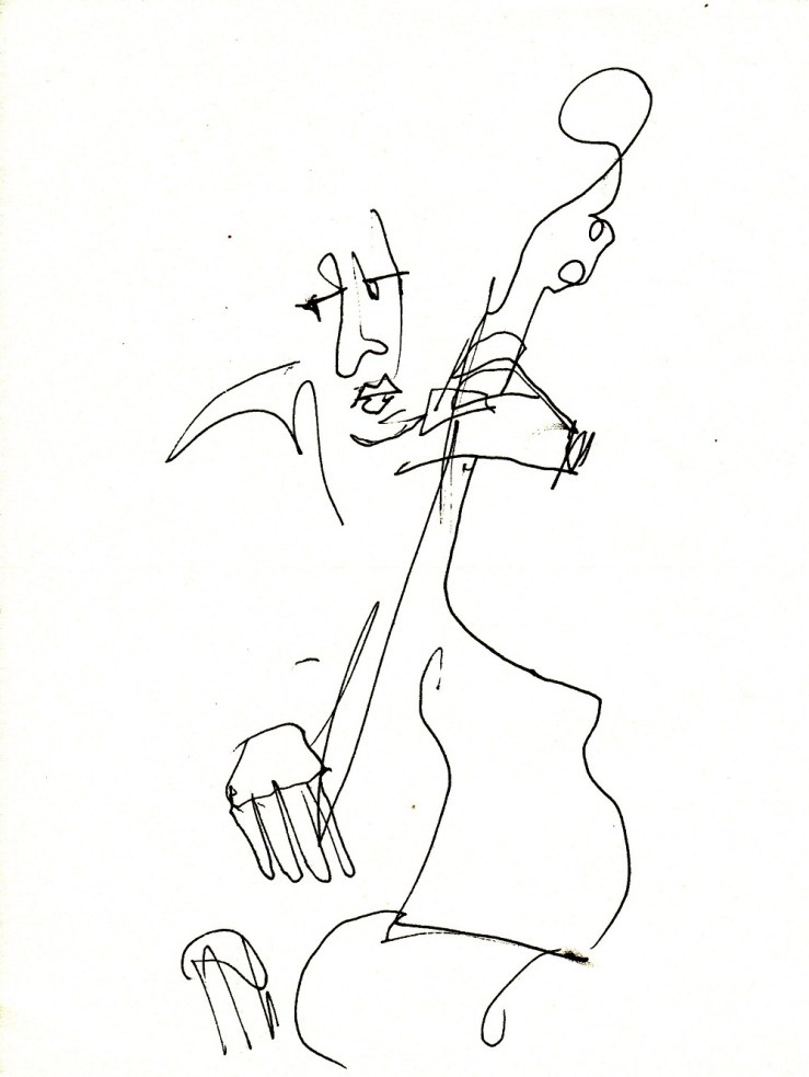 BASS drawings – JAZZ Drawings JAZZ Players von Martina Wald