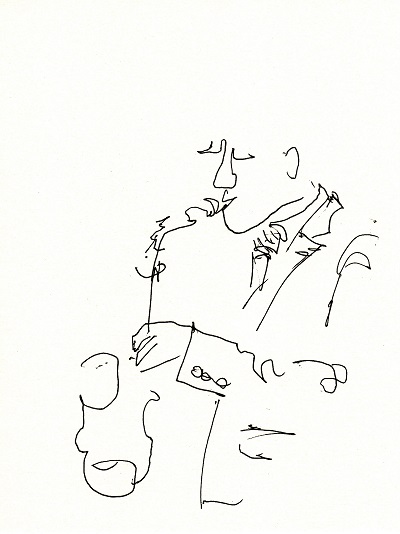 SAXOFON drawings – JAZZ Drawings JAZZ Players von Martina Wald